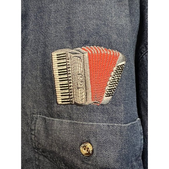 Shirts | Peregrine Bay Mens 10 Cotton Accordian Music Denim Button Up ...